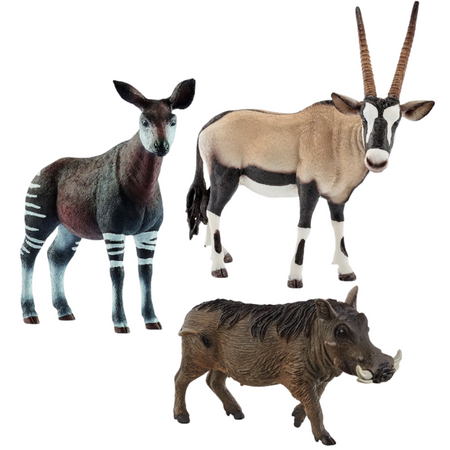 Schleich Zestaw Okapi Leśne + Oryks + Guziec - Sklep 3xk.pl