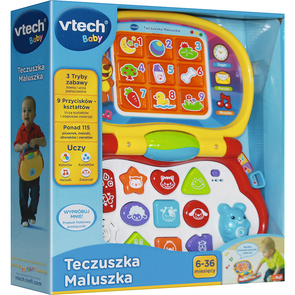 Teczuszka Maluszka Laptop Edukacyjny Po Polsku VTECH - Sklep 3xk.pl